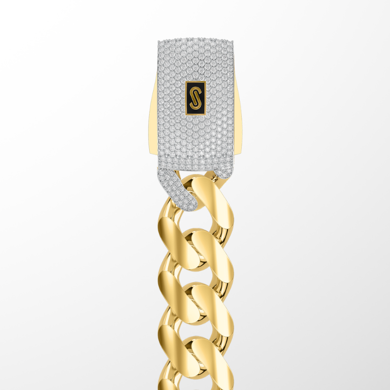 Monaco Chain CLASSIC PAVÉ LOCK – Oro Monaco Wholesale